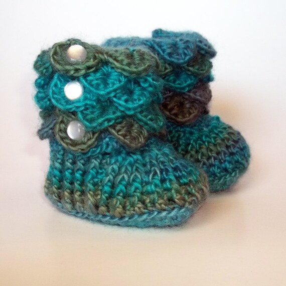 Crocodile Crochet Booties Pattern Free