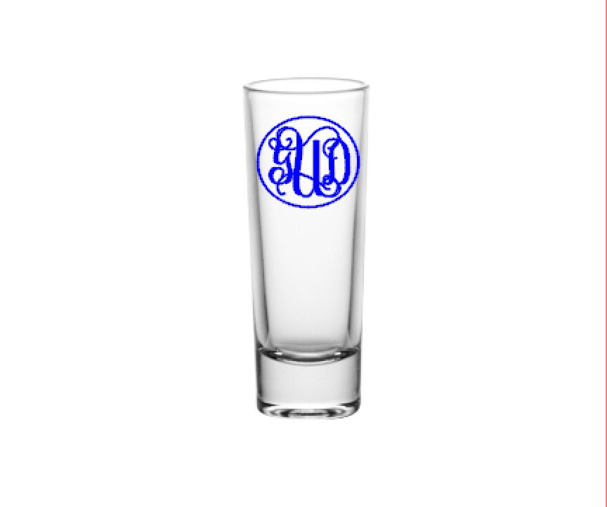 Monogrammed Shot Glass By Southernsassgsu On Etsy
