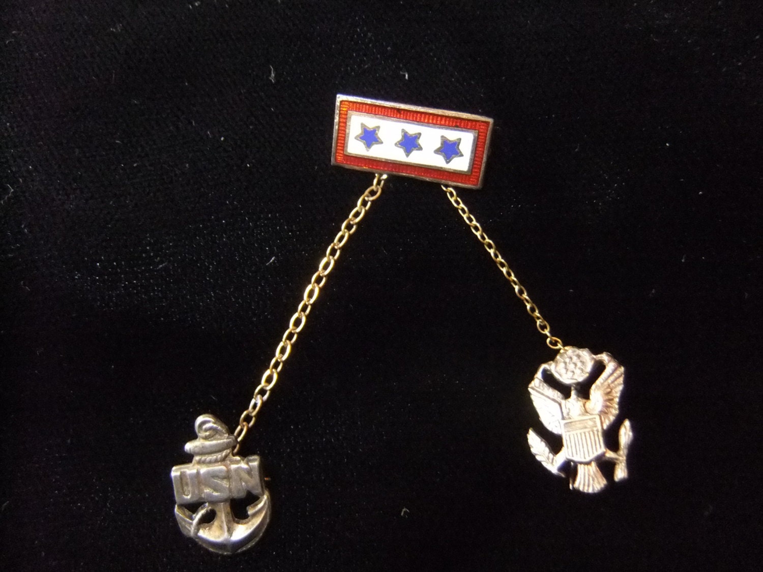 World War II Home Front Enamel and Sterling Silver Jewelry