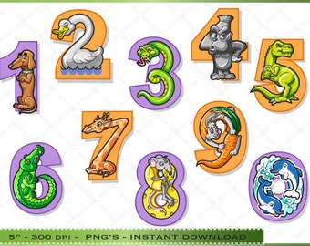 Popular items for animal numbers on Etsy