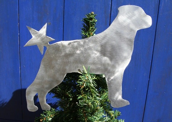 Items similar to Rottweiler, Dog Tree Topper, Holiday Decoration ...