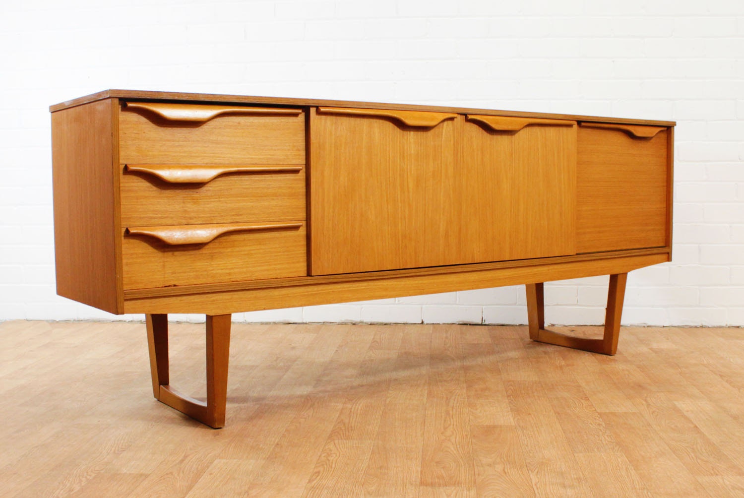 SALE!! Teak Danish Inspired MID CENTURY 6ft Credenza/Media Console ...