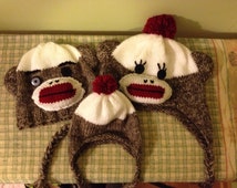Popular items for sock monkey pattern on Etsy