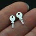 Sterling silver master key and key ear studs key earring