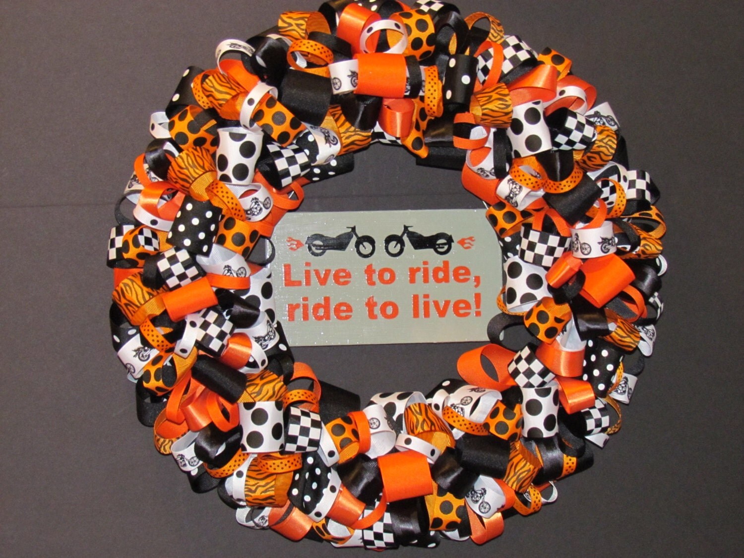 Motorcycle Riders Ribbon Wreath