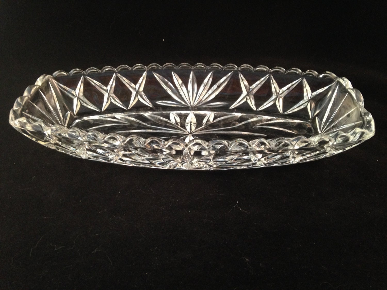 Vintage Oblong Cut Glass Serving Dish – Haute Juice