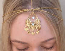 Popular items for bridal head chain on Etsy