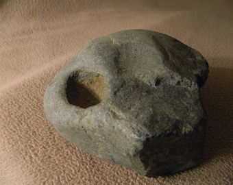 Native Indian Artifact Fire Starter Stone Base Nice Primitive Display