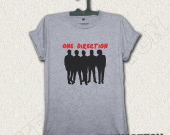 One direction shirt one direction clothing silhouette grey gray 11