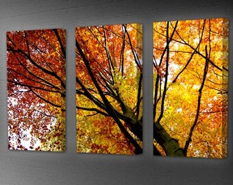 Triptych modern art | Etsy