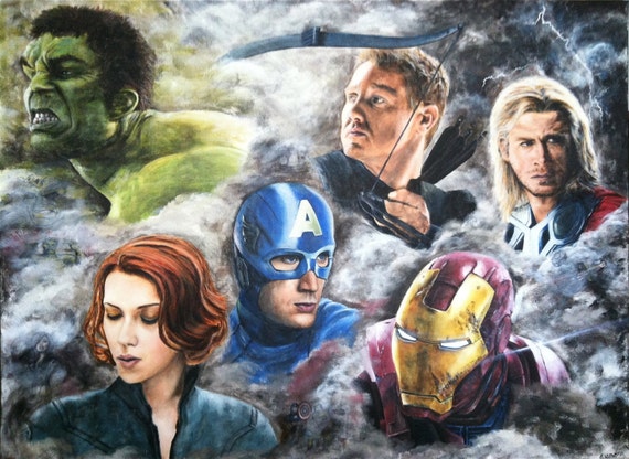 MARVEL's Avengers Painting - Acrylic