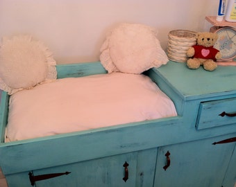 SALE Versatile distressed, shabby chic baby changing table