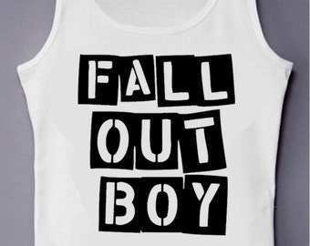 Fall Out Boy Tank Top T Shirt Gildan American Apparel Custom tanktop