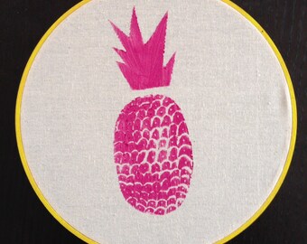 Popular items for pineapple embroidery on Etsy