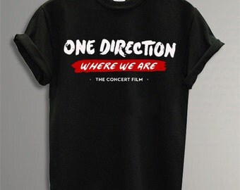 one direction shirt 1D where we are t-shirt printed black unisex size ...