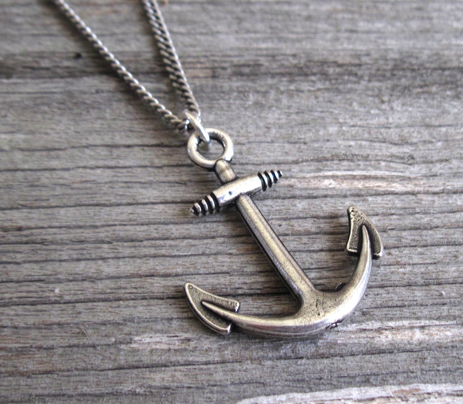 Mens Necklace Men Anchor Necklace Men Silver By Galismens