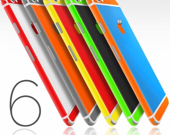 For iPhone 6 5 5S 4 4S Matte Matt Colors Full Body Wrap Decal Sticker ...