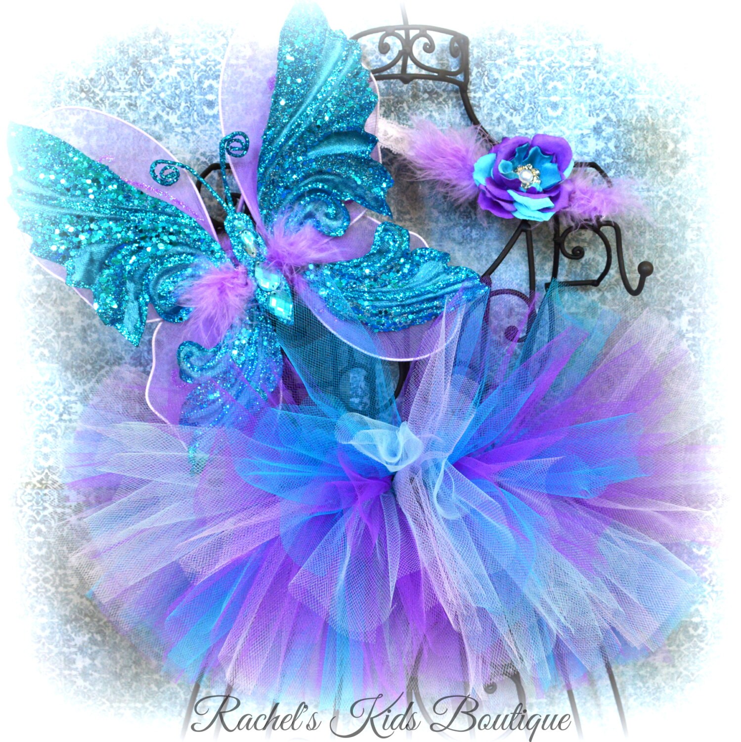 Butterfly Wings Purple Aqua