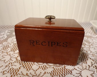 Popular items for wood recipe box on Etsy