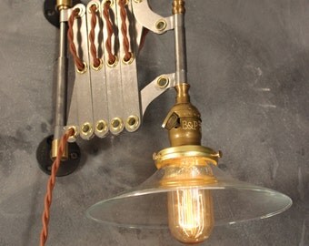 Vintage Industrial Pulley Light Copper Cup Shade
