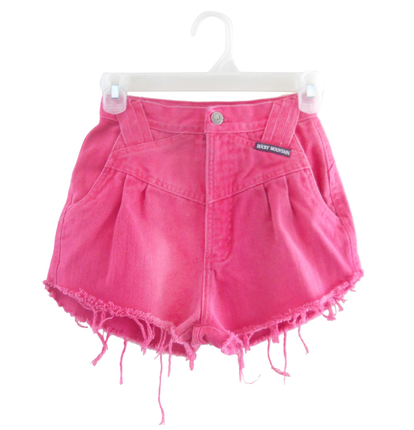 Hot Pink Shorts Size 00 High Waist Shorts High Waisted Cutoffs