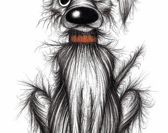 Horrid dog Print download Extra nasty smelly scruffy looking