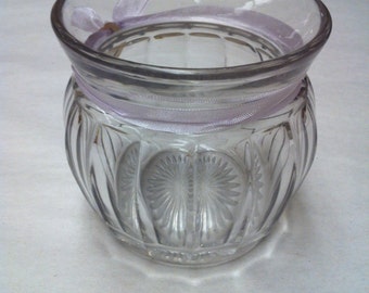 Vintage Pressed Glass Spooner Sun Purple