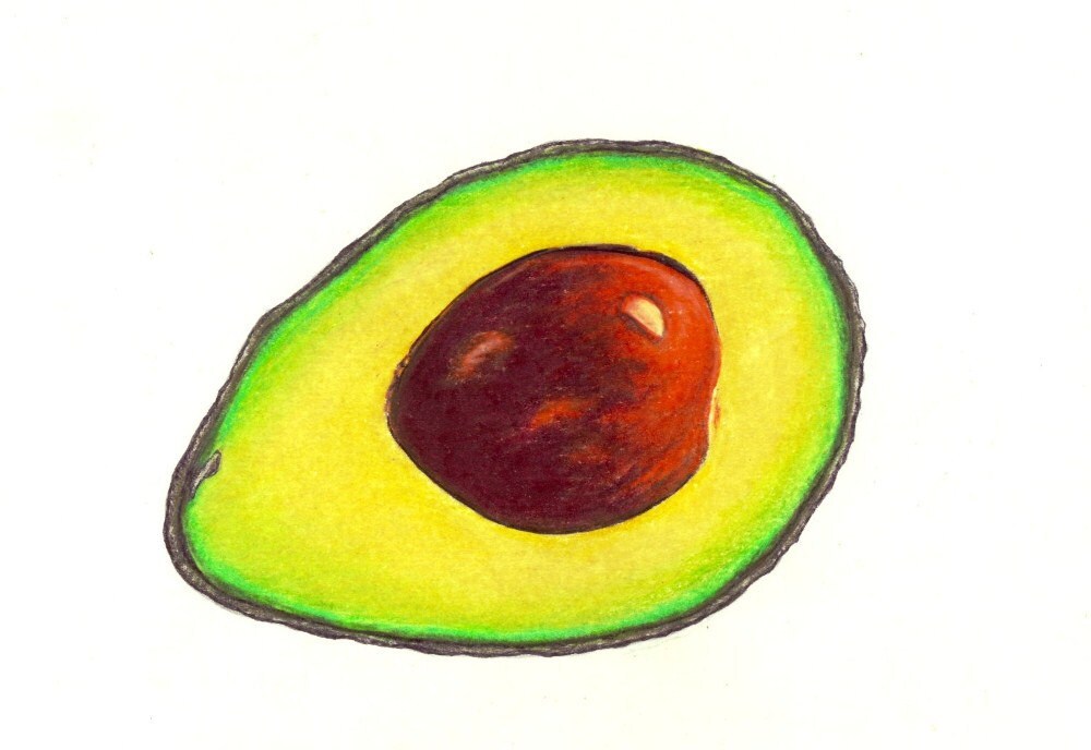 Avocado Print: digital print of a drawing available 5x7