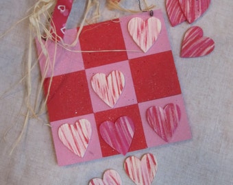 Heart tic tac toe | Etsy