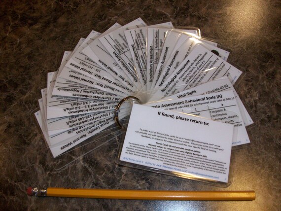 Small Nurse Cards handy pocket reference for by JasApostrophe Small Nurse Cards handy pocket reference for by JasApostrophe