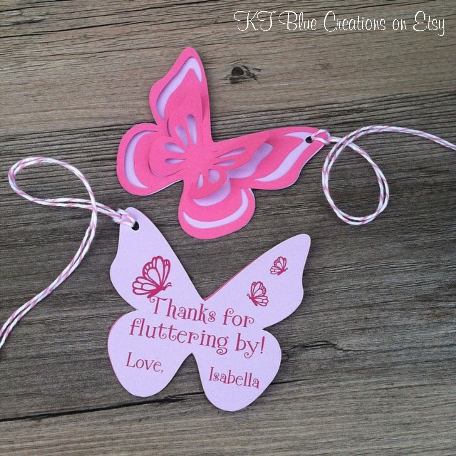 Butterfly Thank You Tags Favor tags Gift tags Personalized