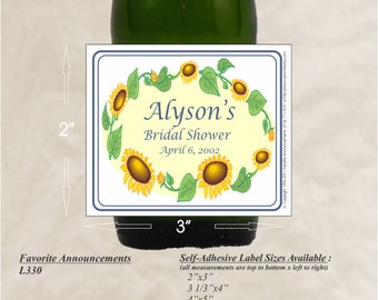 Sunflower labels | Etsy