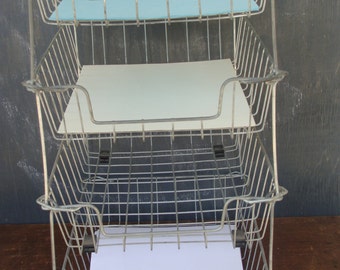 Popular items for wire file baskets on Etsy