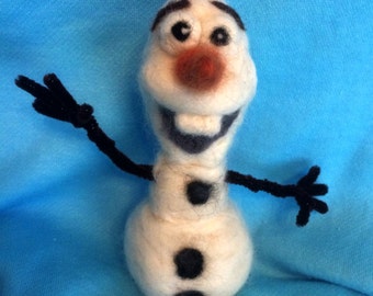 Needle-felted Miniature Olaf the Snowman from Disney Frozen Elsa Anna ...