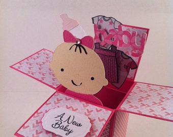 Baby pop up cards | Etsy