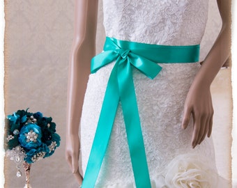 Turquoise sash belts | Etsy