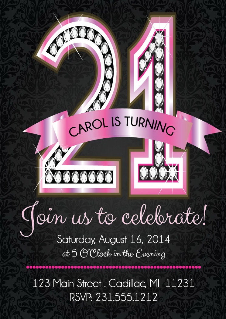 Dinywageman 21St Birthday Invitation Ideas