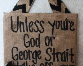 Burlap Country Artist Sign