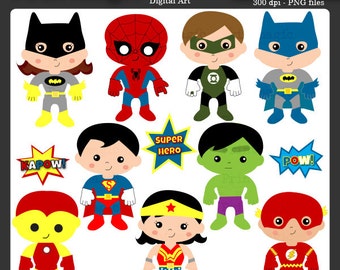 Buy 2 Get 1 Free Sale - Hero Superhero Clip Art Personal and Commerical ...