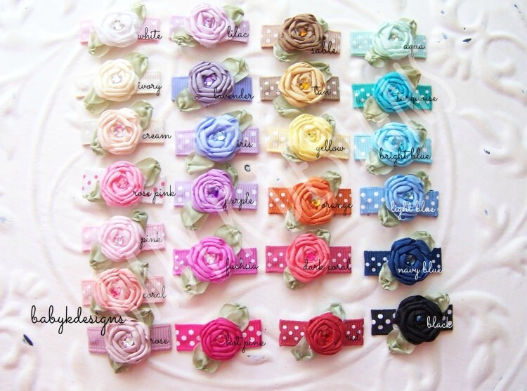 Infant Clips / Baby Snap Clips / Girls PIPPA Six by BabyKDesigns