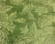 Popular items for green damask fabric on Etsy