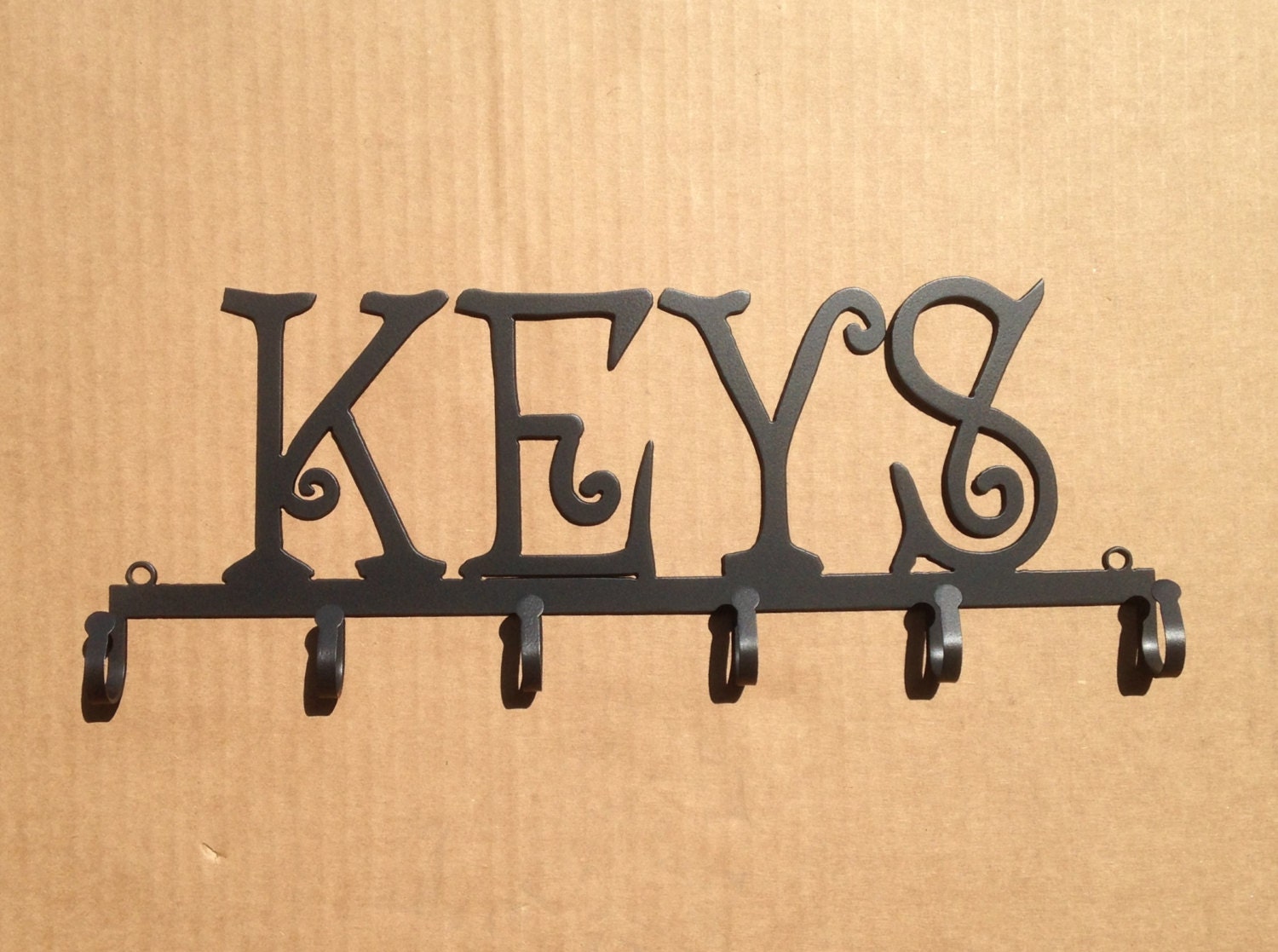 Metal Key Holder with KEYS Wrote on top in a Fancy Font 6
