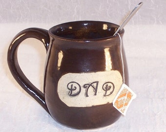 Ceramic DAD Mug Custom Order Mugs Slate Blue Handmade Wheel Thrown ...