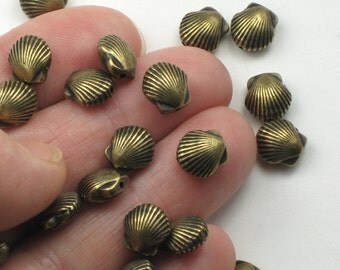 Brass scallop shell | Etsy