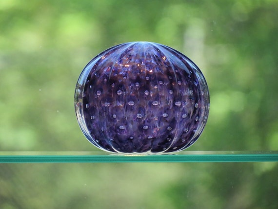 Blown Glass Sea Urchin Shell Sculpture 4 Decorative