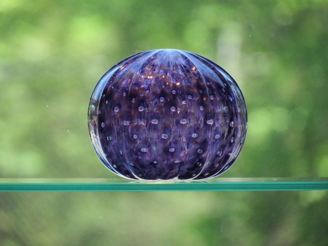 Blown Glass Sea Urchin Shell Sculpture 4 Decorative
