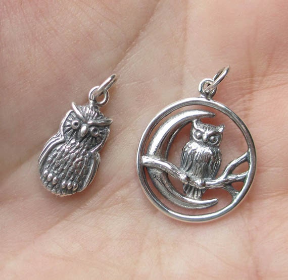 Sterling Silver Owl Charm or Pendantone charm or pendantYou