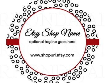 Printable Round Label or Hang Tag Design - Polka Dot Fun 1b ...
