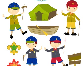 Boy Scout Digital clip art - boy clip art clipart, INSTANT DOWNLOAD ...