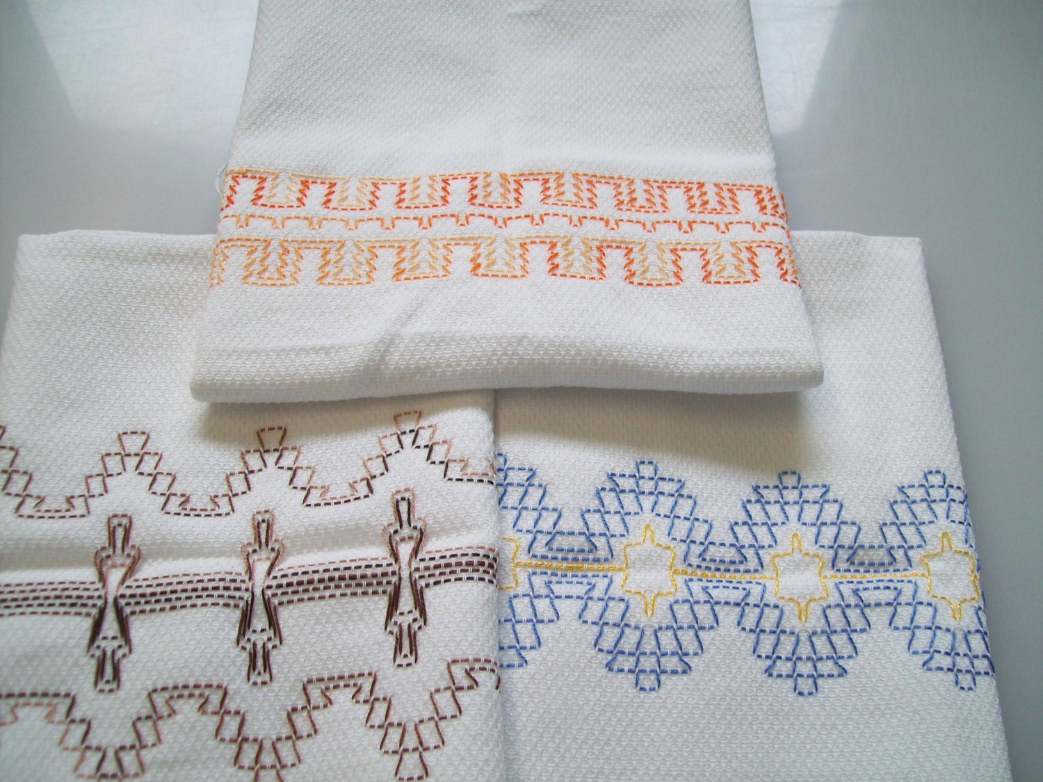 Swedish Weaving Huck Embroidery Pattern Border Set E